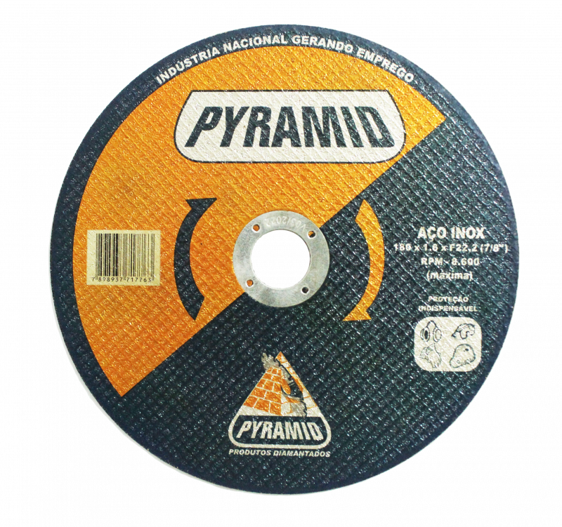 DISCO DE CORTE PARA AÇO INOX 7 180MM Pyramid Diamantados